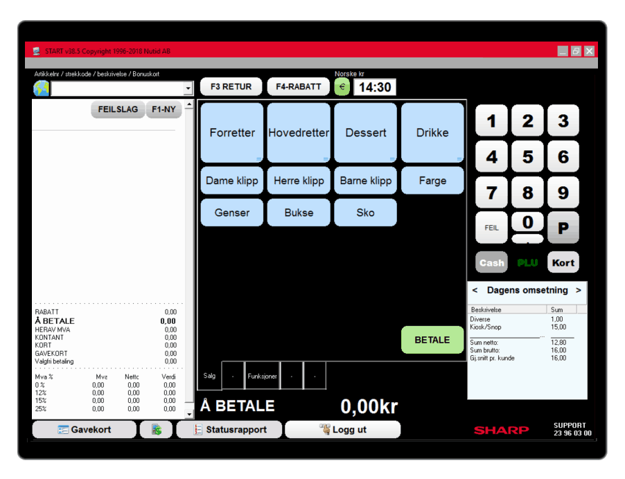 Kassasystem: Sharp Start for deg som vil oppgradere senere - Handelsdata